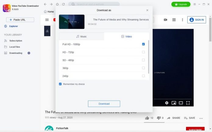 Vidus YouTube Downloader Overview and Guide - FictionTalk